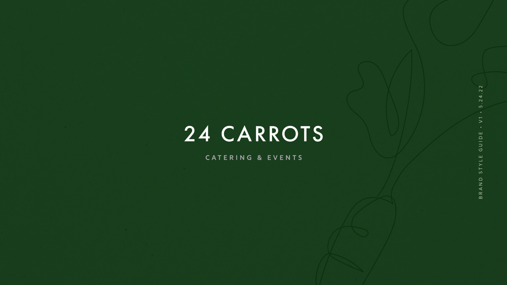 Style Guide - 24 Carrots Catering and Events